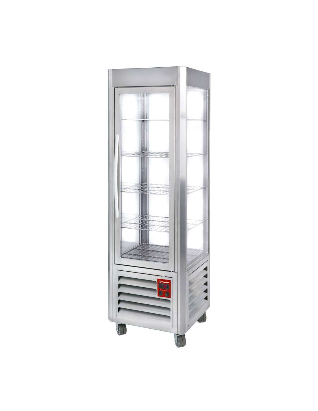 Vitrine panoramique, 5 grilles, 360 LT, Inox. - Diamond - SNE/GN-A5