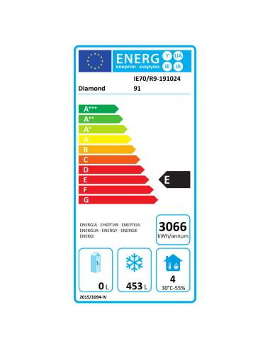 Armoire de congélation ventilée 700 Lit. 1 porte GN 2/1, sur roues ...
