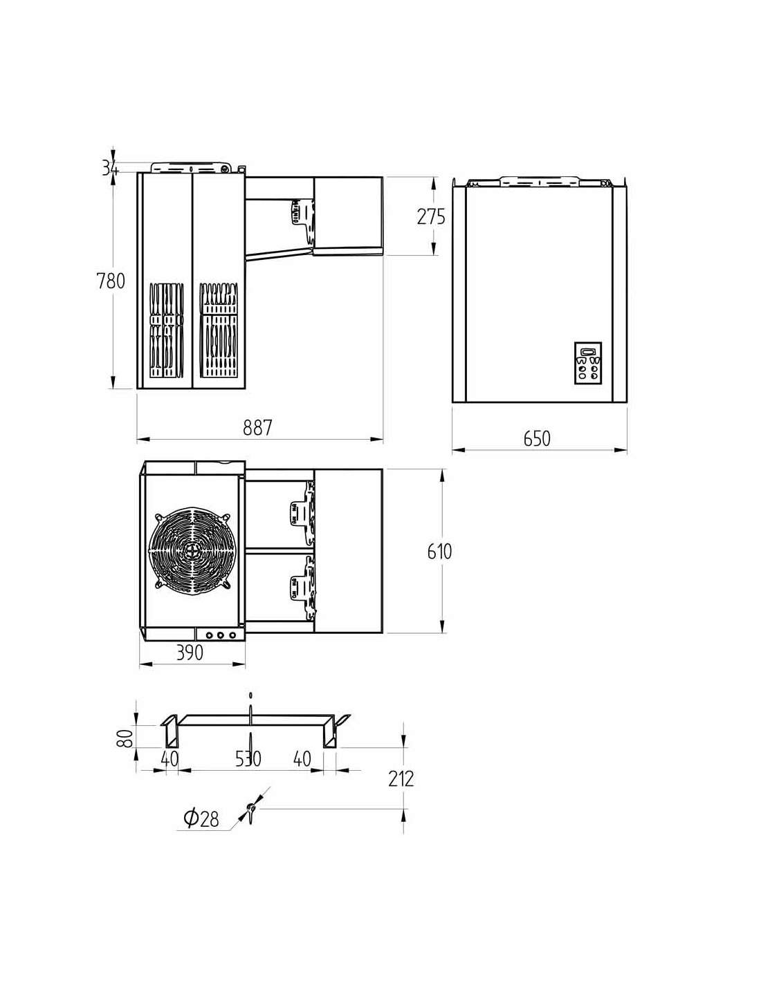 Groupe frigorifique "à chevauchement" T° -5°+5° - Diamond - AP122M-2C