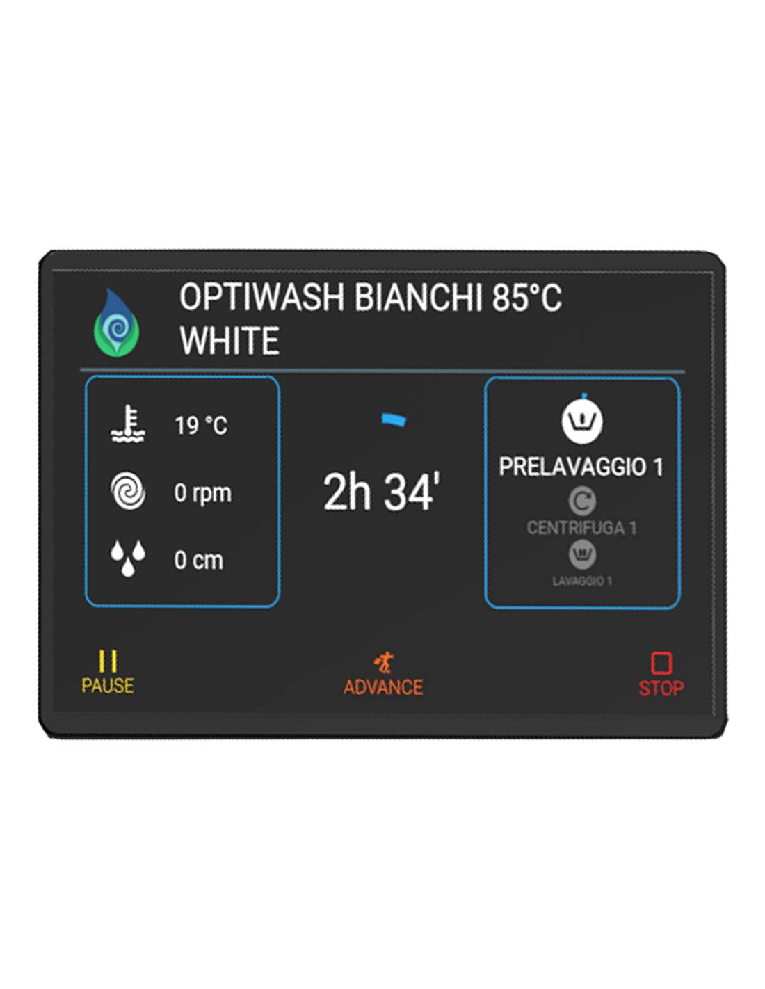 Lave-linge à sceller "inox" 23 kg, avec TOUCH SCREEN - Diamond - DRW23-TS/N